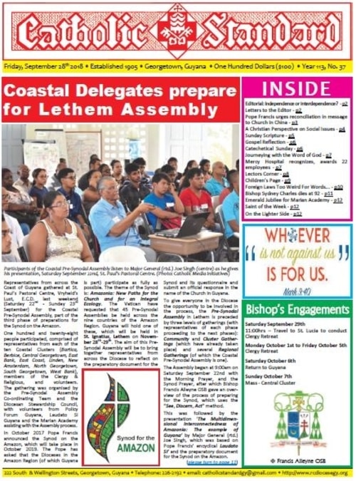 No.37 Catholic Standard (September 28, 2018) - Diocese of Georgetown